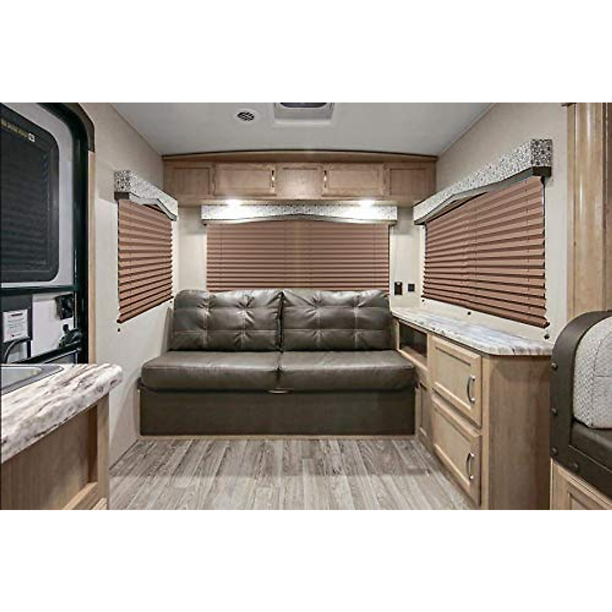 Camper Comfort Cappuccino RV Pleated Shades | Camper Blinds | RV Privacy Blinds | RV Solar Shade| Motor-Coach Shade (50" X 24")