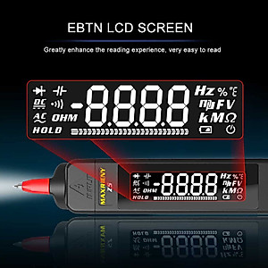 Smart Multimeter Pen Type Digital Multimeter 6000 Counts Portable Electrical Tester with NCV, AC/DC Voltmeter Ohmmeter, Resistance, Live Wire Testers (Z5 Pen Multimeter)