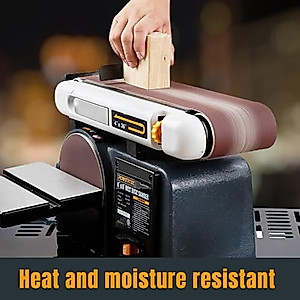 POWERTEC 110620 4 x 36 Inch Sanding Belts | 40 Grit Aluminum Oxide Belt Sander Sanding Belt | Sandpaper for Belt and Disc Sander – 10 Pack