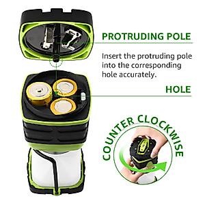 LE 1000LM Battery Powered LED Camping Lantern, Waterproof Tent Light with 4 Light Modes, Camping Essentials, Portable Lantern Flashlight for Camping, Hurricane, Emergency, Hiking, Power Outages