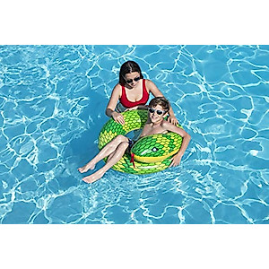 Swimline Snake Inflatable Pool Ring Yellow, Green, 32" x 28" x 16"