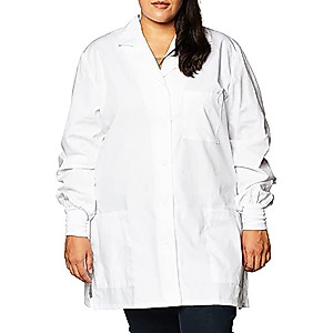 Cherokee Women's Scrubs 32" Cuffed Sleeve Lab Coat, White, Small