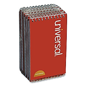 Universal 3x5-Inch Narrow Ruled Wirebound Memo Book, 12 per Box (UNV20435-CL)