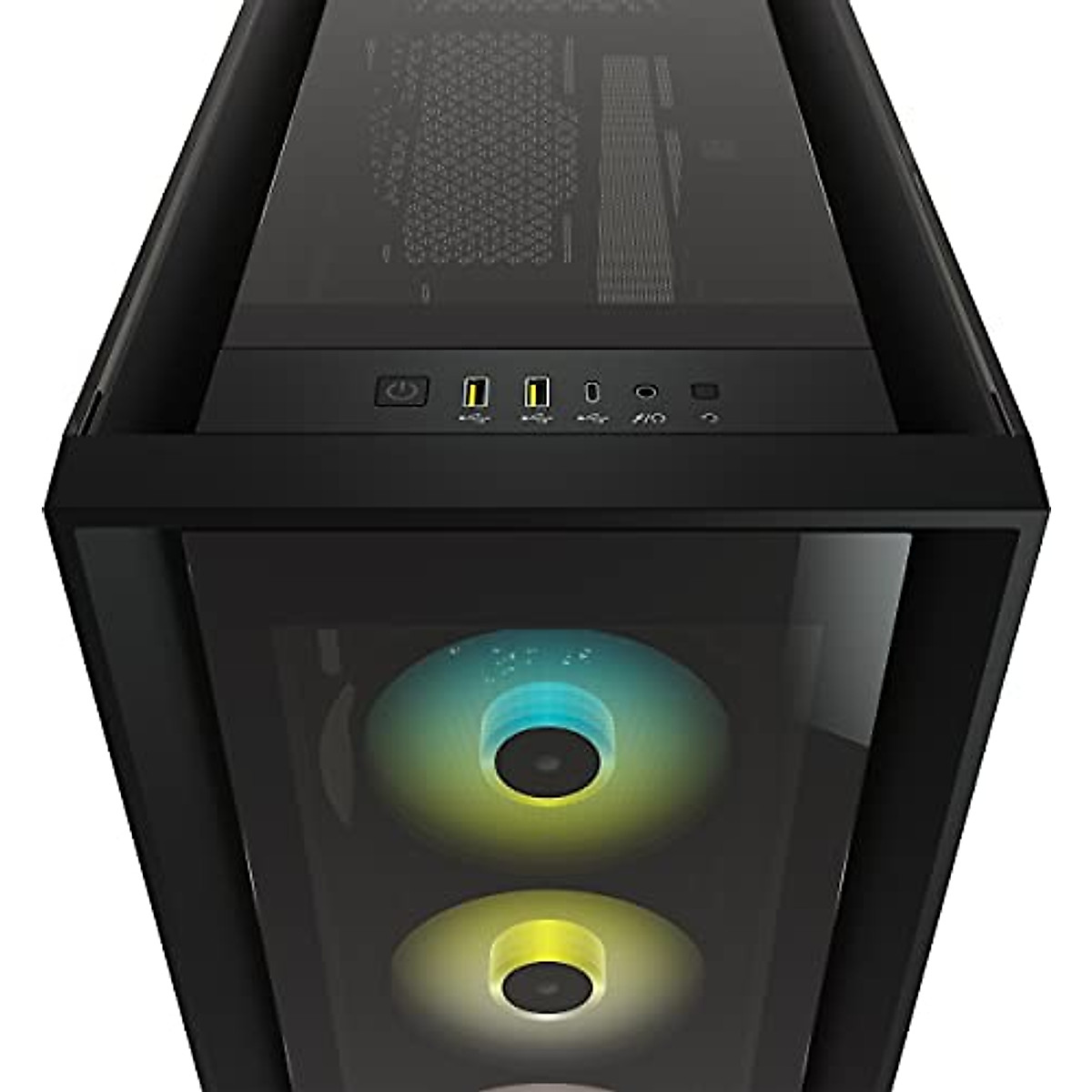 Corsair iCUE 5000X RGB Tempered Glass Mid-Tower ATX PC Smart Case - Black