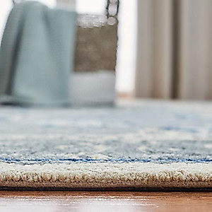 SAFAVIEH Suzani Collection 6' Square Grey/Ivory SZN504F Handmade Boho Premium Wool Area Rug