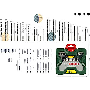 Bosch 2607019613 Hex Drill Bit-Set "X-Line" 43 Pcs