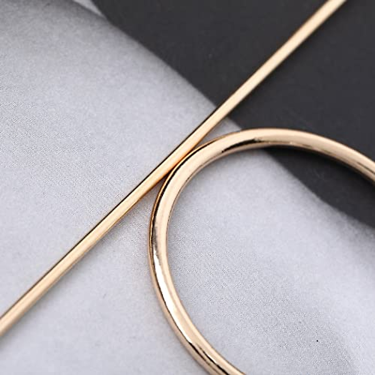 Artio Minimalist gold hair accessories brass hair clip for women and girls (Gold)