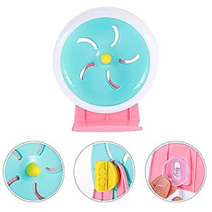 TDDGG 1 PC Hamster Silent Exercise Delicate Pet Plaything Plastic Spinning Running Wheel for Hedgehog Hamster Gerbil Pet Mice