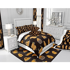 jejeloiu Capybara Flannel Fleece Throw Blanket for Sofa Couch Girls Boys Kids - 40"x50" Animals Lovers All Season Bed Blanket - Cutes Fuzzy Kawaii Black Plush