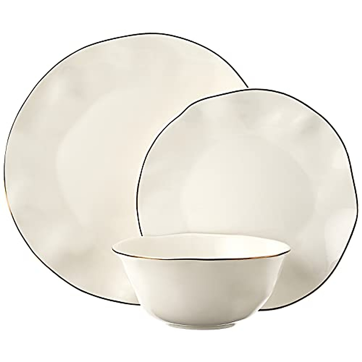 Lenox Blue Bay 12-Piece Dinnerware Set, 15.20 LB, White