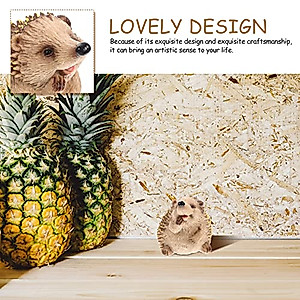 Garden Accessories Mini Hedgehog Figurines Plastic Animal Garden Statues Miniature Hedgehog Ornaments Mini Animal Model for Micro Landscape Plant Pots Bonsai Craft Decors Fairy
