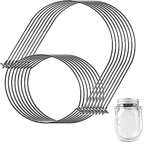 DOITOOL 8PCS Mason Jar Wire Hangers, Stainless Steel Wire Handles for Wide Mouth Mason Jar Canning Jars, Hanging Jars, Jar Hanging Hook (86mm)