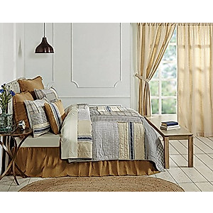 Piper Classics Mill Creek Queen Quilt, 90 x 90, Modern Farmhouse Style Bedding, Country Quilted Patchwork Bedding Grain Sack Stripe, Ticking & Plaid Fabrics, 100% Cotton …