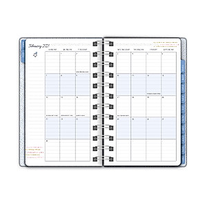 Southworth 2021 Yearly Planner (January, 2021-December, 2021), Monthly and Yearly Planner, 4.75” x 6.25”, Periwinkle Burst, Premium 28lb/105gsm Paper, Twin Wire, 82 Sheets/164 Pages (91918)