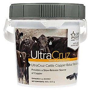 UltraCruz Cattle Copper Bolus Supplement for Calves, 100 Count x 12.5 Grams