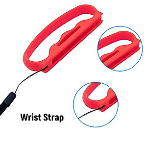 Mcbazel Boxing Grip with Hand Straps for NS Switch/Switch OLED Joy-Con Fitness Boxing Game Blue and Red