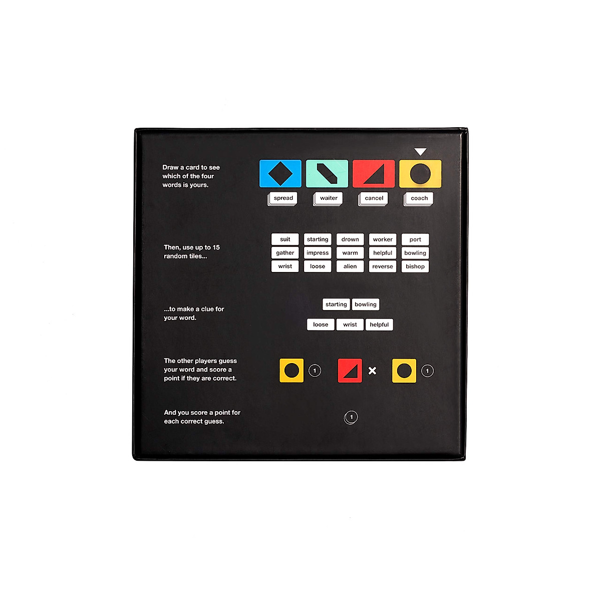 Haiclue | Fast-Paced Board Game for 2-12 Players | Combine Word Tiles to Create Clues | Creative Activity for Adults or Families | Two Player Cooperative or Multiplayer Competitive Party Game