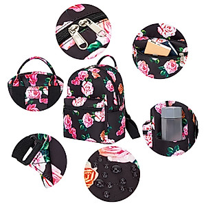 Cute 10 inch mini pack bag backpack for grils children and adult (flower1)