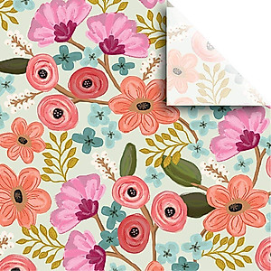 Jillson Roberts Printed Tissue Paper, Gift Wrapping Supplies for Christmas, Thank You Bags, Birthdays, Weddings, and more, Floral Standard (32 Sheets)