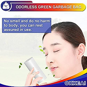 OKKEAI Small Trash Bags 1.2 Gallon 8L White Garbage Bags 5 Liter Mini Trash Bags for Bathroom Waste Basket Liners