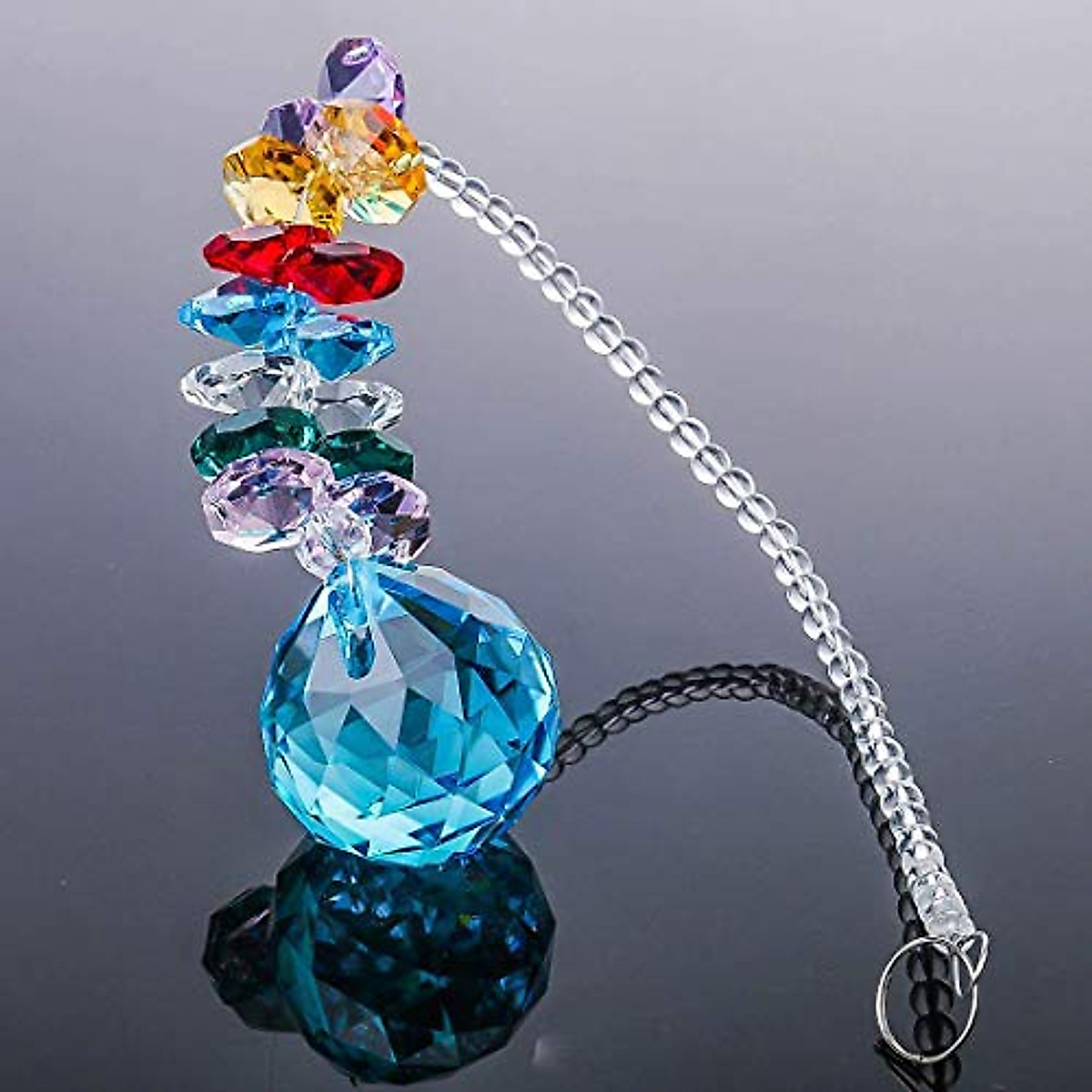H&D 30mm Crystal Ball Prism Rainbow Collection Hanging Suncatcher for Chandelier Parts Wedding Favors
