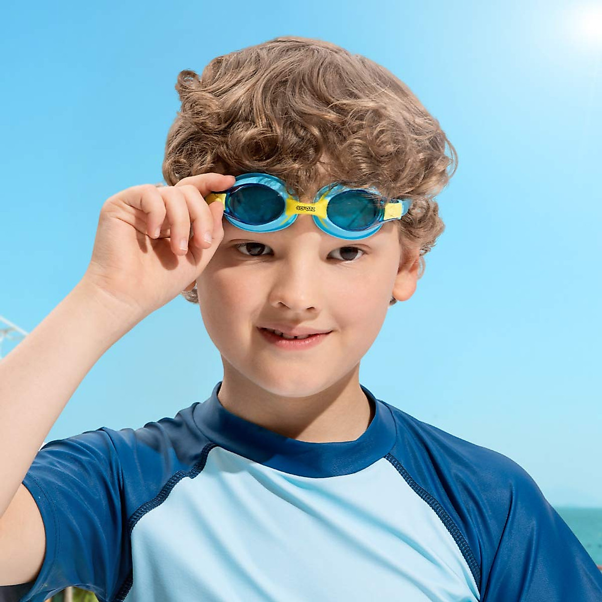 COPOZZ Kids Swimming Goggles, Child (Age 4-12) Waterproof Swim Goggles With Clear Vision Anti Fog UV Protection No Leak Soft Silicone Frame And Strap for Kid Boys Girls and Early Teens