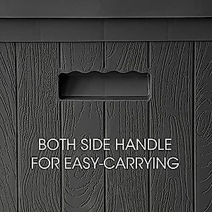 Patio Storage Box 51 Gallon Small Deck Boxes Outdoor Waterproof Patio Cushion Storage Outside Container for Pool Towel, Garden Tools, Toys, Grey