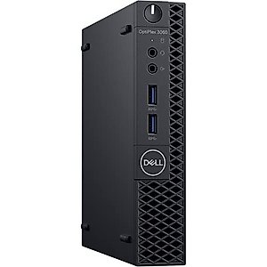 Dell Optiplex 3060 Micro PC, Intel Core i3-8100T, 16GB DDR4 RAM, 256GB NVMe SSD, Win11Pro (Renewed)