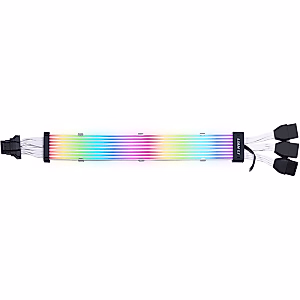Lian-Li Strimer Plus V2 12VHPWR 3x 8-Pin Female to 12+4-Pin Male ARGB Extension Cable, 8-Light Guides