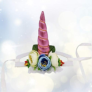 Unicorn Pet Hat Headband Decor: Dog Unicorn Horn Headband with Adjustable String for Pet Puppy Cat Party Daliy Decoration