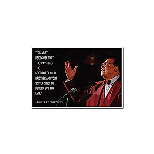 Louis Farrakhan Poster Quote "You must recognize that the way to get the good out of your brother and your sister" Motivational Educational Inspirational 12-Inches by 18-Inches Print Wall Art CAP00083