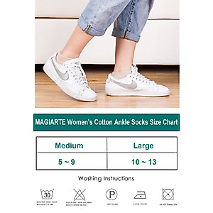 MAGIARTE Womens Ankle Socks Soft Pure Cotton Low Cut Athletic Casual Mutil Color No Show Socks for Women 6-Pack (color#00M)