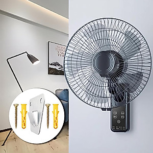 Alamic Wall Fan Mounting Bracket Wall Mount Fan Brackets Holders for Oscillation Fans Concealed Bracket Support Hook for Wall-Mount Fan - 2 Pack