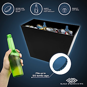 Beer O'Clock Wall Mounted Bottle Opener and Bottle Cap Catcher Bundle, Wall Mounted Beer Opener, Beer Accessories for Men and Women, Father's Day Gifts, Stainless Steel Bottle Openers for Kitchens