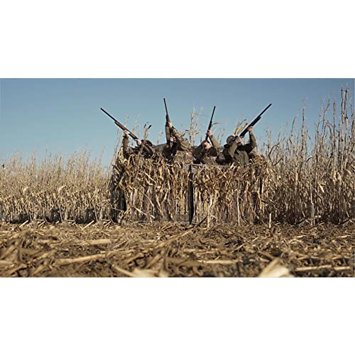 Drake Waterfowl Ghillie 4-Man Blind with No-Shadow Dual Action Top Mossy Oak Shadow Grass Habitat