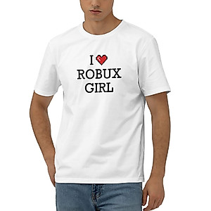 Abipuir T Shirts for Men Funny I Love Robux Girl T Shirt T Shirts for Men Pack (Color : Colour, Size : X-Large)