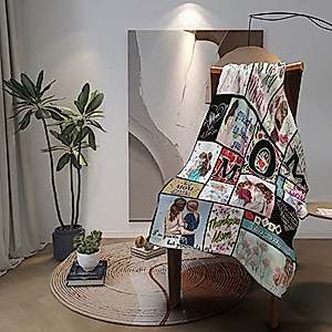 BAVIRWX Anime Blankets for Mom Custom Personalized Blankets Throw Blankets Mothers Gifts for Mothers Mom Custom Blankets Gift