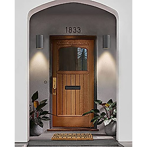 Ken & Ricky Outdoor Wall Light, Exterior Wall Sconce, Outside Wall Light Fixtures with Matte Black for Porch Garage Patio Doorway Entryway House -1 Pack