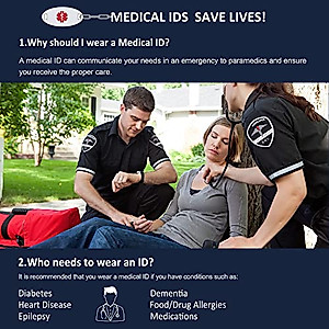 Divoti Custom Engraved Filigree Medical Alert ID Bracelets for Women, w/Heart Link – White-8.0"