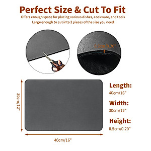 Hotmir Dish Drying Mat for Kitchen-Counter:Super Absorbent Coffee Mat Hide Stain Dish Mat Drying Kitchen Mat | Non Slip Rubber Backed Dish Drying Matt Kitchen Counter for Dish Rack Mat & Coffee Bar