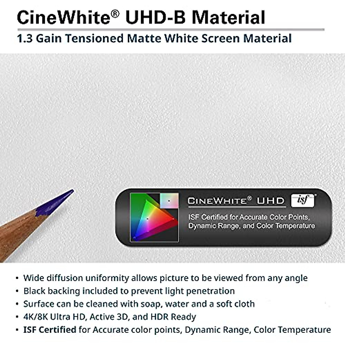 Elite Screens Sable Frame 2 Series, 200-inch Diagonal 16:9, Active 3D 4K Ultra HD Ready Fixed Frame Home Theater Projection Projector Screen, ER200WH2