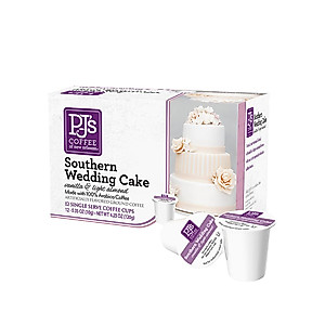 PJ's Coffee - Wedding Cake Single Serve Cups, 12 Count (Pack of 1) - Delectable Southern Flavor in Convenient Pods