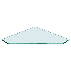 Pentagon Glass Corner Shelf - 16" x 16" Inch - 3/8" Inch Thick- Flat Polished