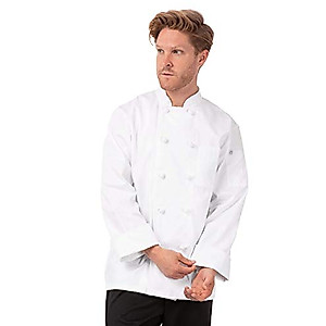 Chef Works Men's Bordeaux Chef Coat, White, Medium