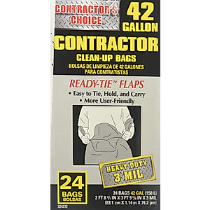 Contractor's Choice 24-Count 42-Gallon Outdoor Construction Trash Bags