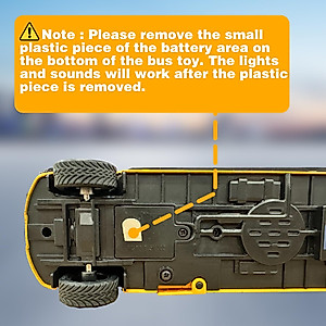 Crelloci School Bus Toy, Die Cast Pull Back 9'' Model Cars, with Lights & Sounds, Openable Doors, Large Yellow Metal Toy Vehicles, Play Bus for Boys Girls Kids Toddlers Ages 3+