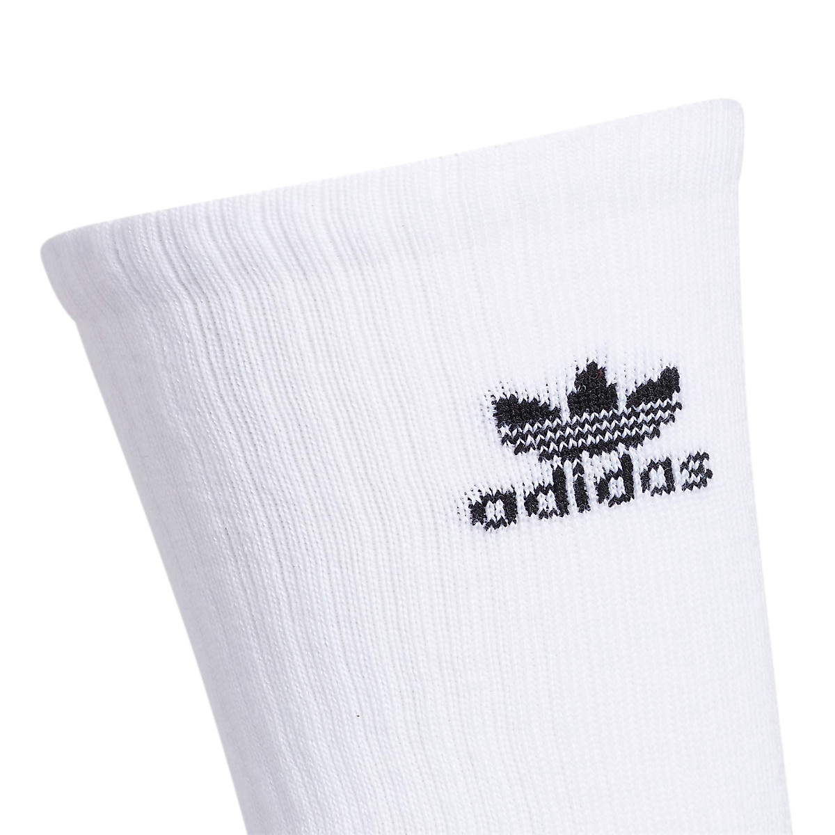 adidas Originals Trefoil (6-Pair) Crew Sock, White, Large