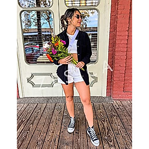 ZESICA Women's Waffle Knit Sleeveless Crop Top and Shorts Pullover Nightwear Lounge Pajama Set with Pockets,CropWhite,Small