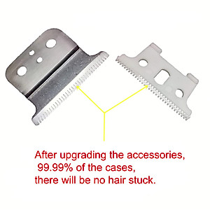 AONT Upgraded Version Replacement T Blades Compatible with Andis T Outliner,Andis GTX (1 Pcs, Sliver)