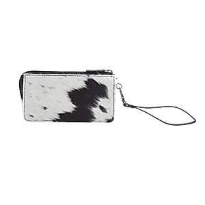 Mesmerizing Monochrome Leather and Hairon Wallet